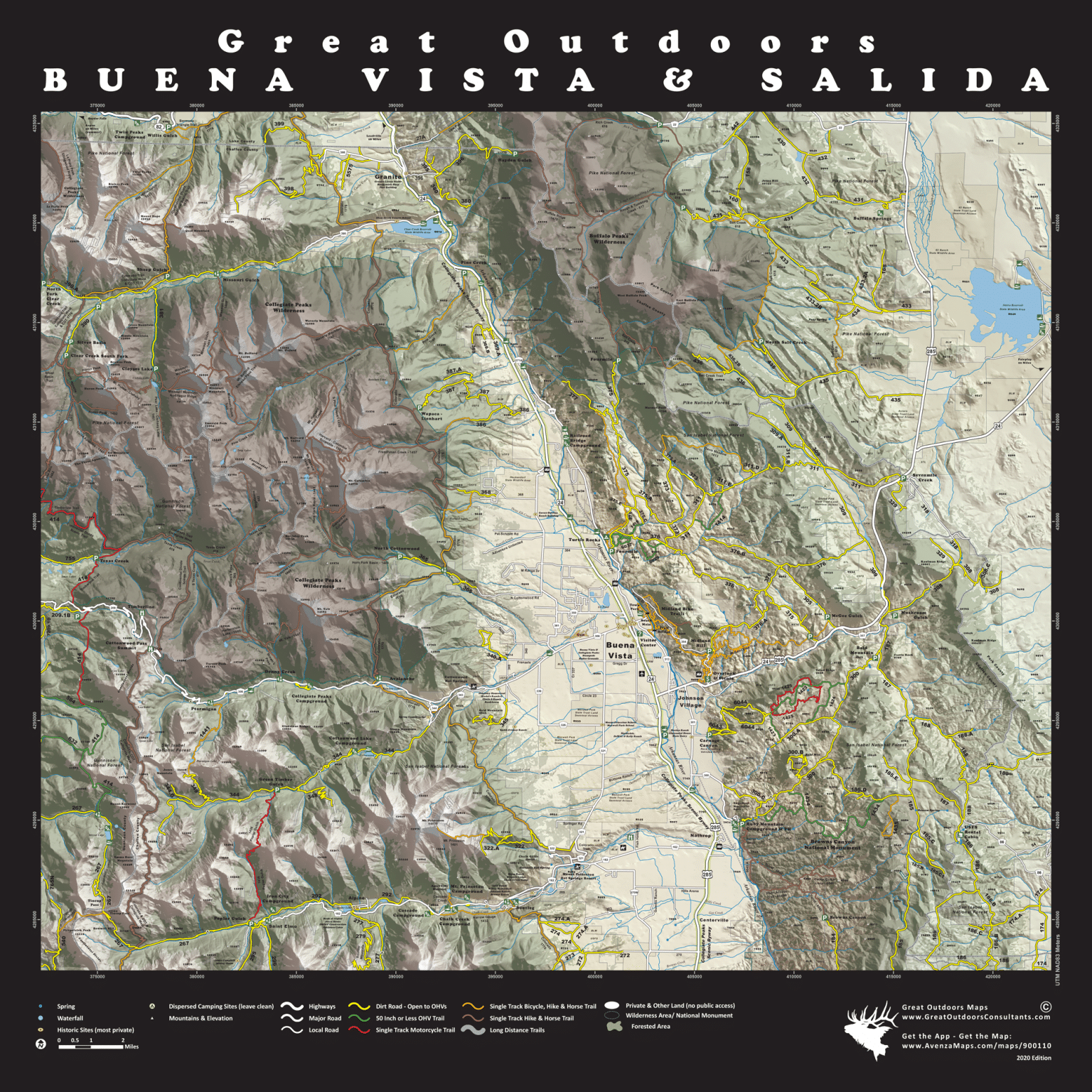 Rampart Range Trails Folded Map - Great Outdoors Adventures | On & Off ...